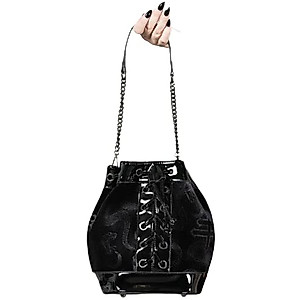 Killstar Oherworld Drawstring Bag Goth Corset Detail Goth Punk Grunge