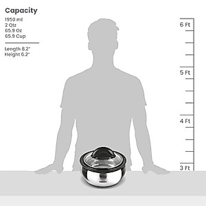 Milton Clarion 2000 Steel Casserole, 1900 Ml, Silver