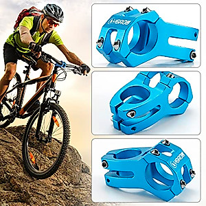 YGROW 31.8 Stem 45mm Bike Stems Mountain Bike Stem MTB Stem 31.8 for Most Bicycle, Road Bike, BMX, Fixie Gear, Cycling(Aluminum Alloy, Purple)