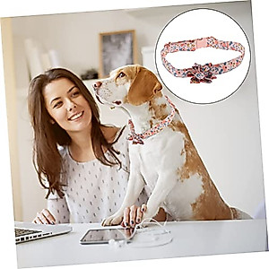 Mipcase Pet Collar Puppy Collars Kitten Collars Soft Cat Collar Cone Dog Training Collar Dog Cone Collar Pet Neckbands Cat Necktie Pet Decor Accessory Cotton Printing Pink Dog Leash