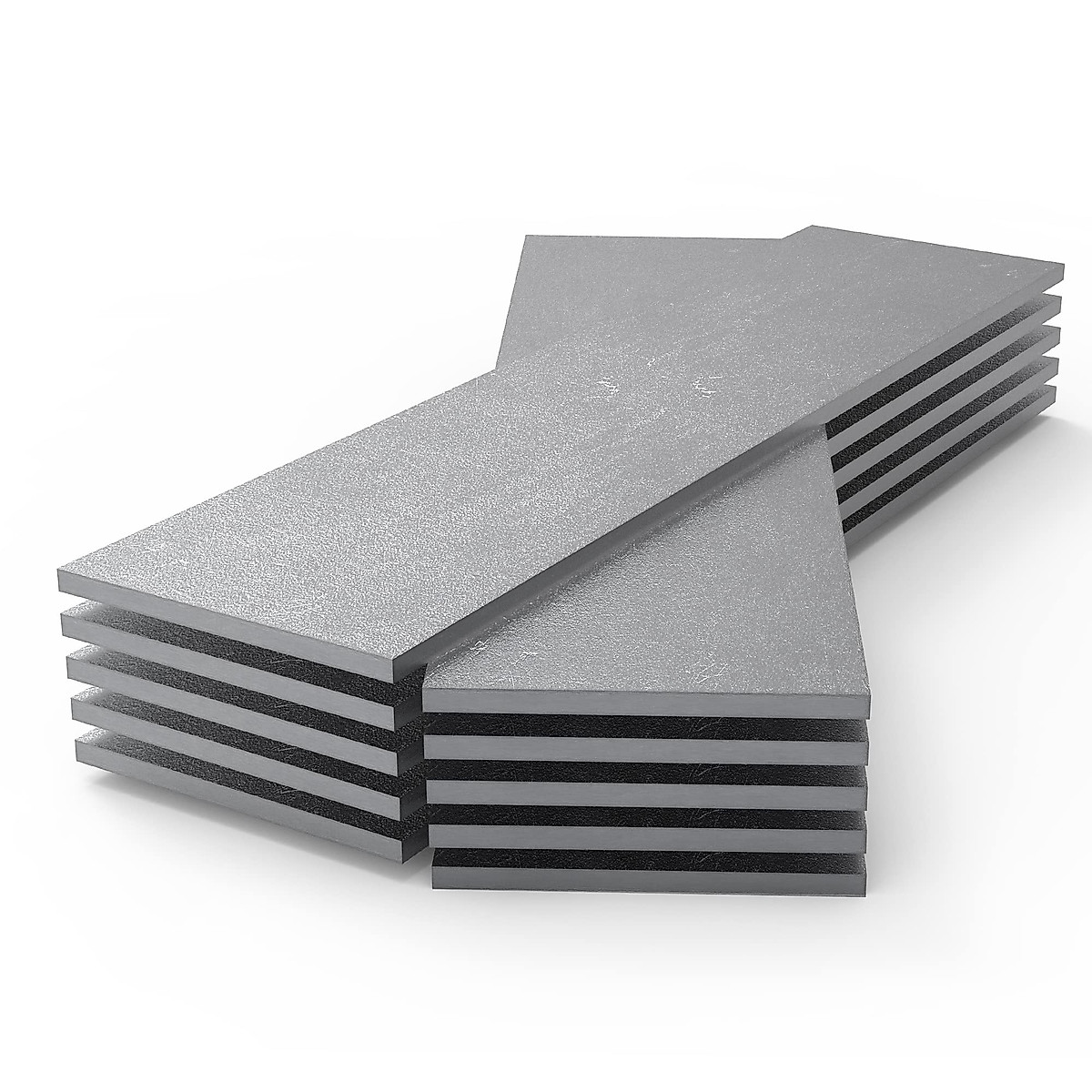 SILATU Welding Coupons - 10 PCS 2×8 inch Mild Steel Welding Kit, 11 Gauge Welding Training Metal Plate for MIG, TIG, Gas, Arc, Stick