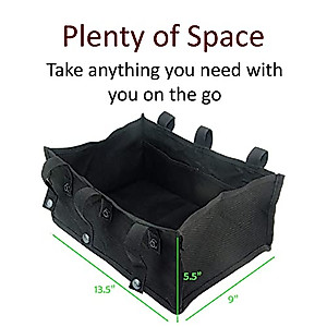 Rollator Walker Bag Underseat - Fabric Storage Organizer - Adjustable Pouch with Pockets for Seniors