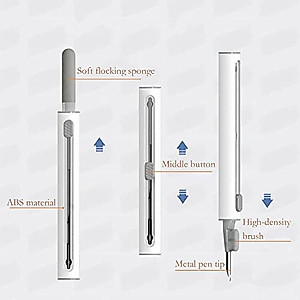Bluetooth Earbuds Cleaning Pen for Airpods Pro,3 in 1 Multi-Purpose Cleaner Kit Soft Brush for Cleaning The Earwax,Dust in Bluetooth Headset Box,Camera,Mobile Phone