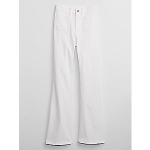 GAP Womens High Rise Flare Jeans Optic White 30 Reg