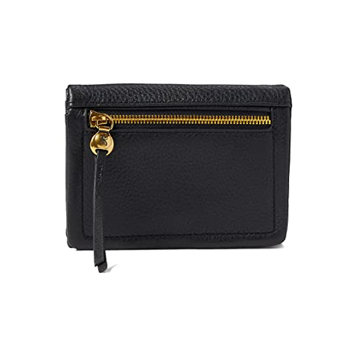 HOBO Lumen Medium Bifold Wallet For Women - Snap Button Flap Closure With Genuine Leather Construction, Compact and Handy Wallet Black One Size One Size