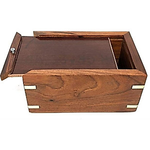 PERSONALIZED Engraved URN BOX | Handcrafted Rosewood Pet Urn for Dog Ashes | Urn Box for Pet Ashes | Brass Paw Urn Box for your loved ones (Urn Box)