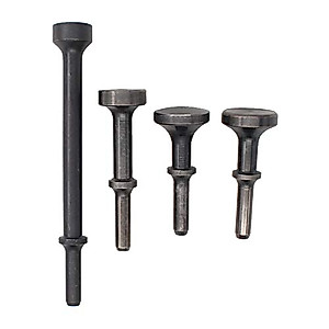 ApplianPar Pack of 5 Heavy duty Smoothing Pneumatic Air Hammer Pneumatic Chisel Bits Extended Length Tools Kit with Spring
