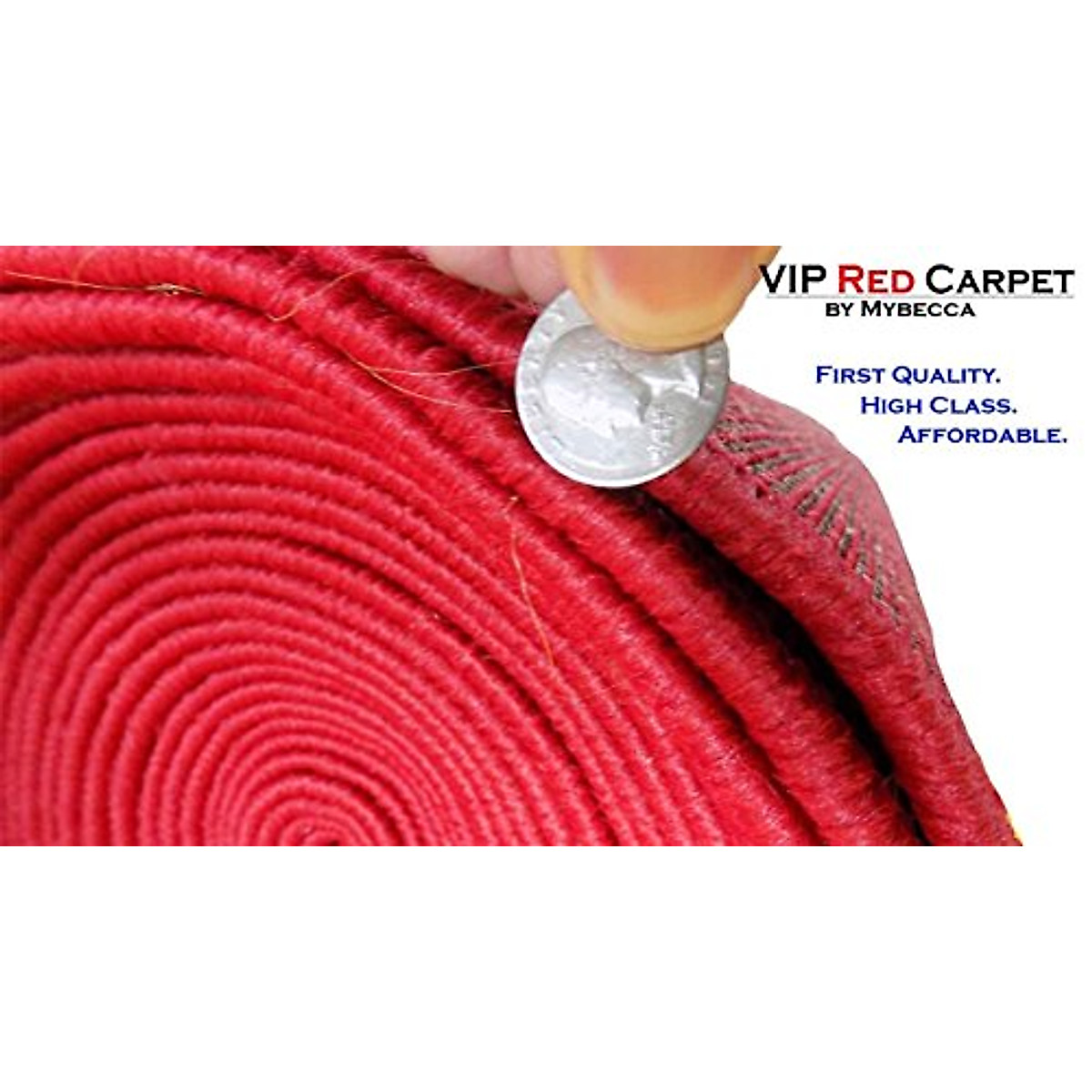 Mybecca Persian RED Carpet Aisle Runner 2 x 10 ft (1.8ft x 10 ft) 21.6 in x 120 in Color: Dark Red High Class VIP Quality for Parties, Hollywood-Feel Events, Wedding and Ceremony