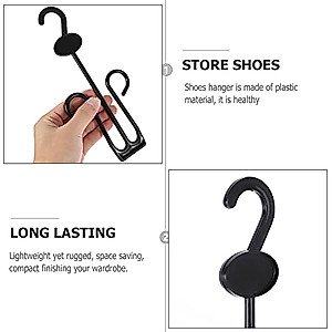 LIOOBO Pack of 15 Shoe Display Hook Shoes Drying Rack Plastic Shoes Hanger for Shop Home Supermarket Mall Black