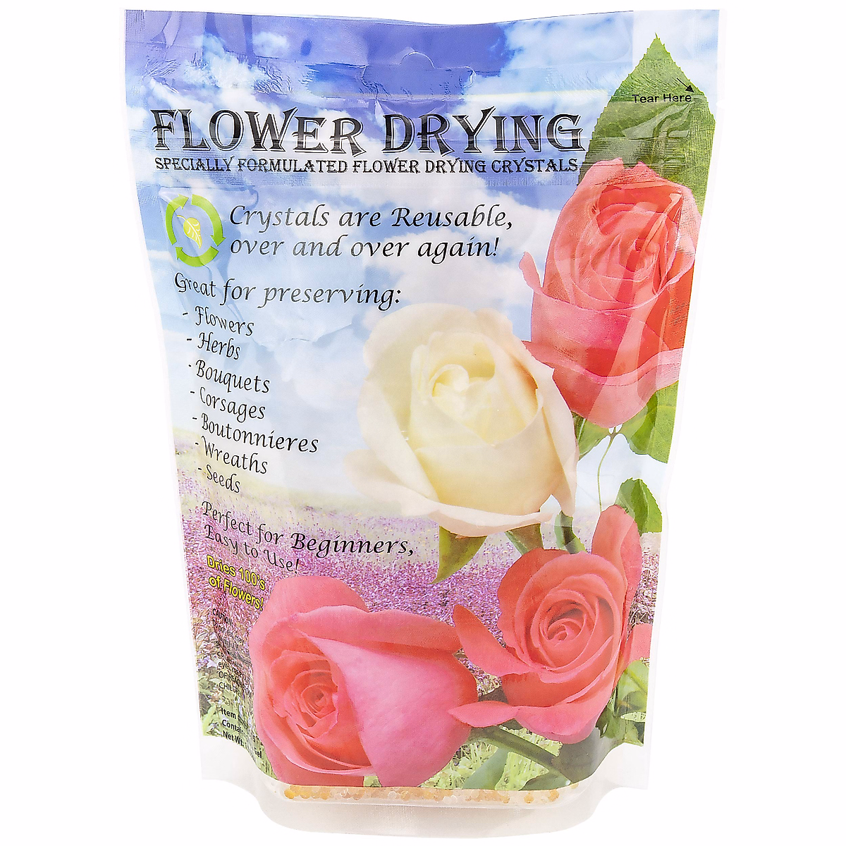 Flower Drying Crystals DRYFLO15, 1.5-Pounds / 0.68 KG of Silica Gel Preserving Wedding, 1-Pack