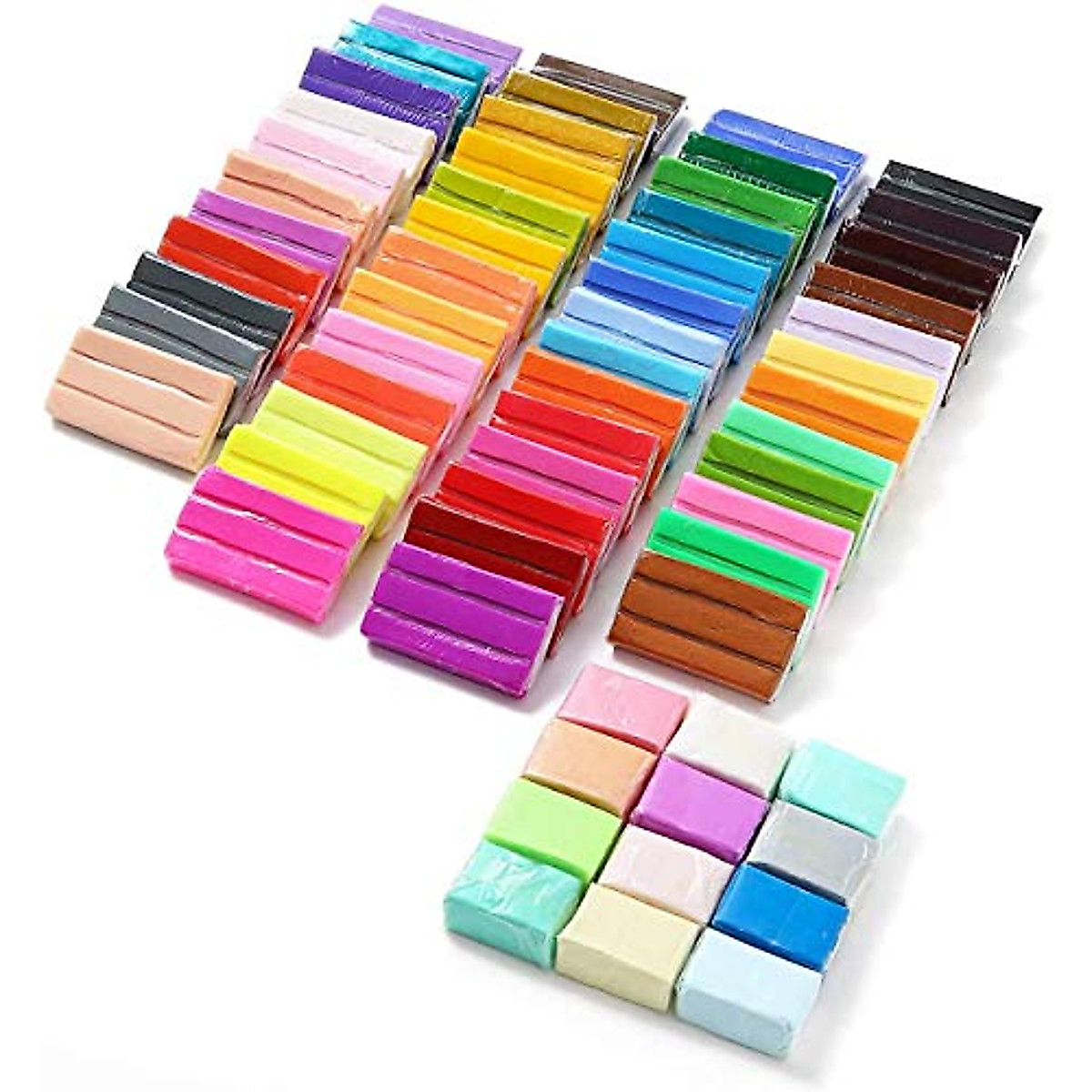 ifergoo Polymer Clay, Modeling Clay for Kids DIY Starter Kits, 62 Color Oven Baked Model Clay, Non-Toxic, Non-Sticky, with Sculpting Tools, Ideal Gift for Boys and Girls