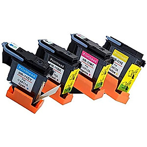 ESTON Remanufactured Print Head Replacement for HP 11 Printhead for HP Designjet 70 90 100 110 500 510 500ps 800ps 9110 K850 (Black Cyan Magenta Yellow) 4 Pack