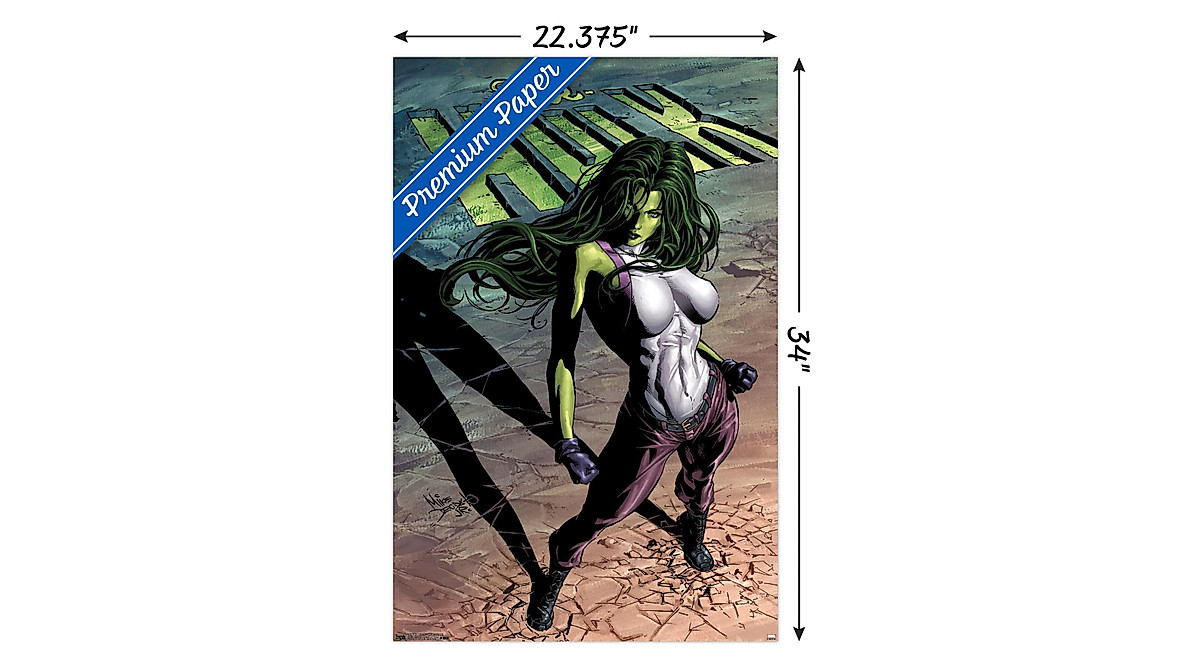Marvel She-Hulk Wall Poster - Premium Unframed Decor 22.375" x 34"