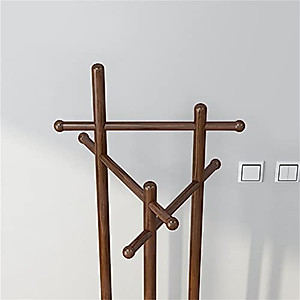 CDYD Study revolving Coat Hanger Solid Wood Bedroom Living Room Floor Hanger Aisle Porch Hanger