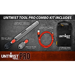Untwist Tool PRO-COMBO Quickly Separates CAT5e, CAT6, CAT6A, & CAT7