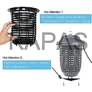 Electric Insect Bug Zapper, New Upgrade with Free Hanger Kapas 40W Outdoor Bug Killer Lantern for Mosquitoes, Flies, Gnats, Pests & Other Insects, 1 Acre Coverage