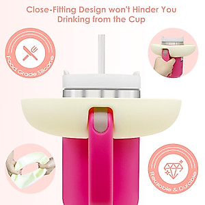 Snack Bowl For Stanley 40oz, Upgrade Silicone Reusable Snack Tray For Stanley, Snack Tray With Compartments For Stanley Cup, Snack Tray For Stanley, Accessories for Stanley 40 oz Tumbler With Handle