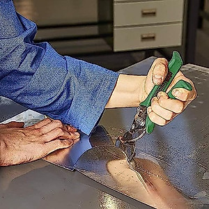 MIDWEST Aviation Snip - Right Cut Upright Tin Cutting Shears with Forged Blade & KUSH'N-POWER Comfort Grips - MWT-6900R