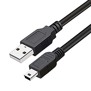 SAITECH IT 2 Pack USB 2.0 A to Mini 5 pin B Cable for External HDDS/Camera/Card Readers/MP3 Player-Black -35cm(1 feet)