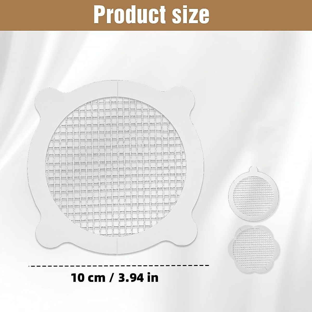 Shower Drain Hair Catcher Mesh Stickers, Drain Hole Hair Collector Shower Drain Covers, Hair Drain Stickers Filter Patches Floor Drain Stickers for Bathroom, Bathtub, Kitchen Sink (30, Style B)