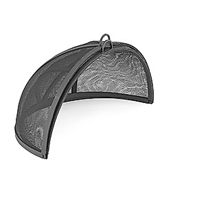 Good Directions, Inc. 7774 26" Fire Pit Lifter Tool, Heavy Duty, Hinged for Easy Access Spark Screen, Black