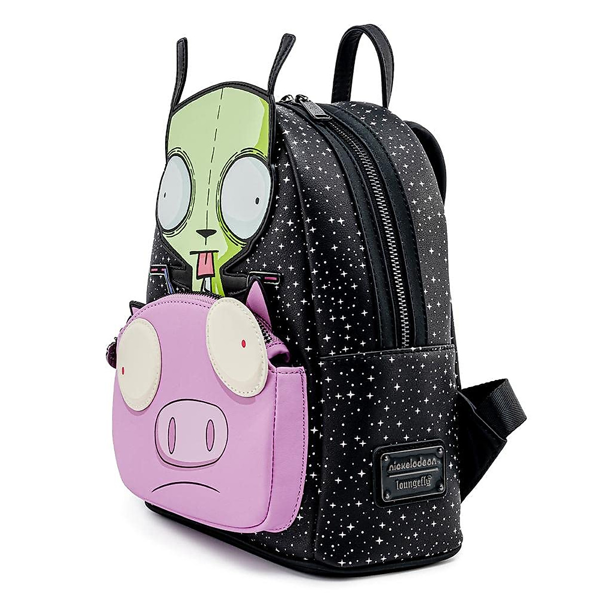 Loungefly Nickelodeon Invader Zim Gir Pig Doom Womens Double Strap Shoulder Bag Purse