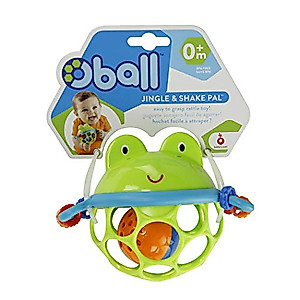 Bright Starts Oball Musical Toy, Jingle & Shake Pal, BPA-Free Easy-Grasp Baby Rattle Toy, Ages Newborn+