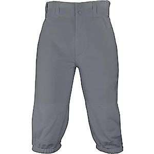 Marucci Sports -Youth Tapered Double-Knit Short Baseball Pant, Gray, Youth Medium