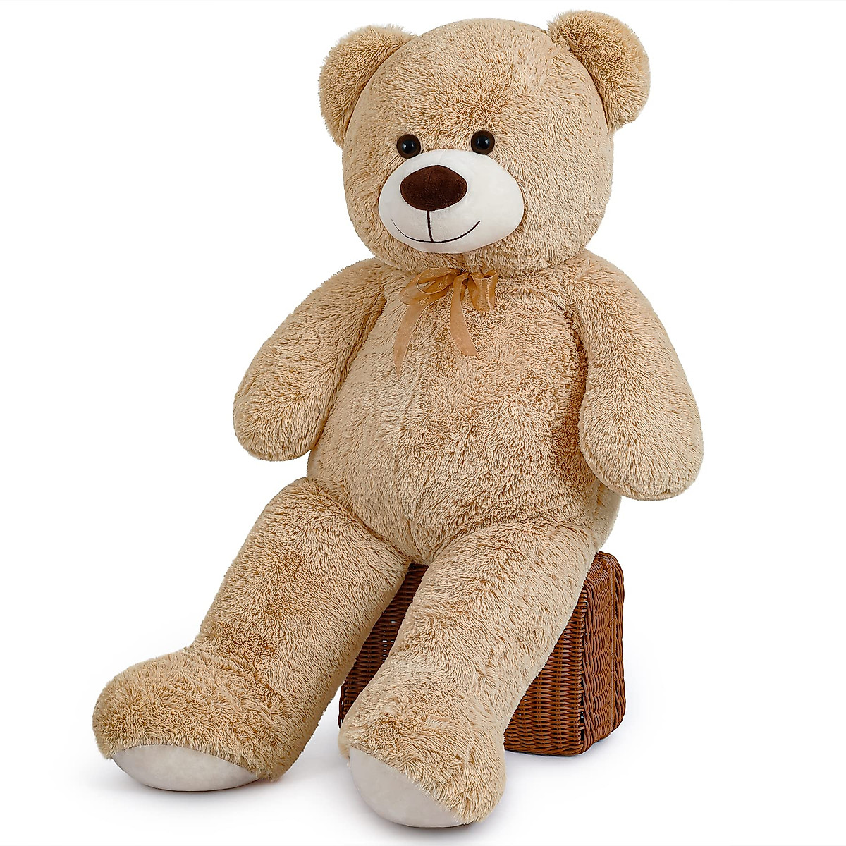 XXL Teddy Bear 43 inch Giant Plush Bears Cute Stuffed Animal Plush Toys 110cm Large Bear Cuddly Doll Gift for Kids Boys Girls Birthday Christmas Valentine's Day (3.6ft / 43.3inch, Light Brown)