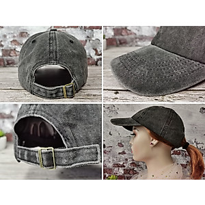 Hepandy Funny Boy's Mom Hat for Women, Embroidered Gifts Mama Baseball Cap, Distressed Washed Black Cotton Adjustable Hat