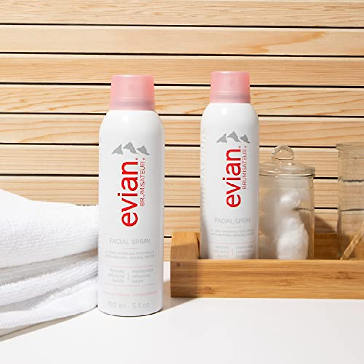 Evian Facial Spray, 5 oz Duo - Instantly Hydrate - Refresh Skin - Revive Makeup - Soothe Sensitivity - All Skin Types - French Alps Skincare