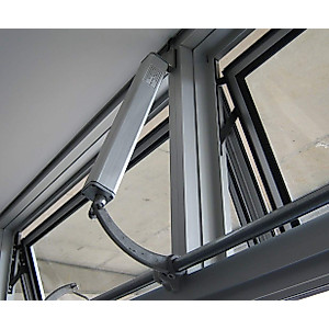 SOViK 12V DC 24 inch Stroke Linear Actuator Electric Cylinder with Mounting Brackets Max Force 150 pounds Speed 3/5" per sec Square Tube 7/4"(W) x7/4"(H) (Slotted Shaft End)