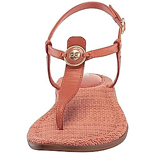 Sam Edelman Women's Gigi Flat Sandal, Terracotta Pink Signet, 7