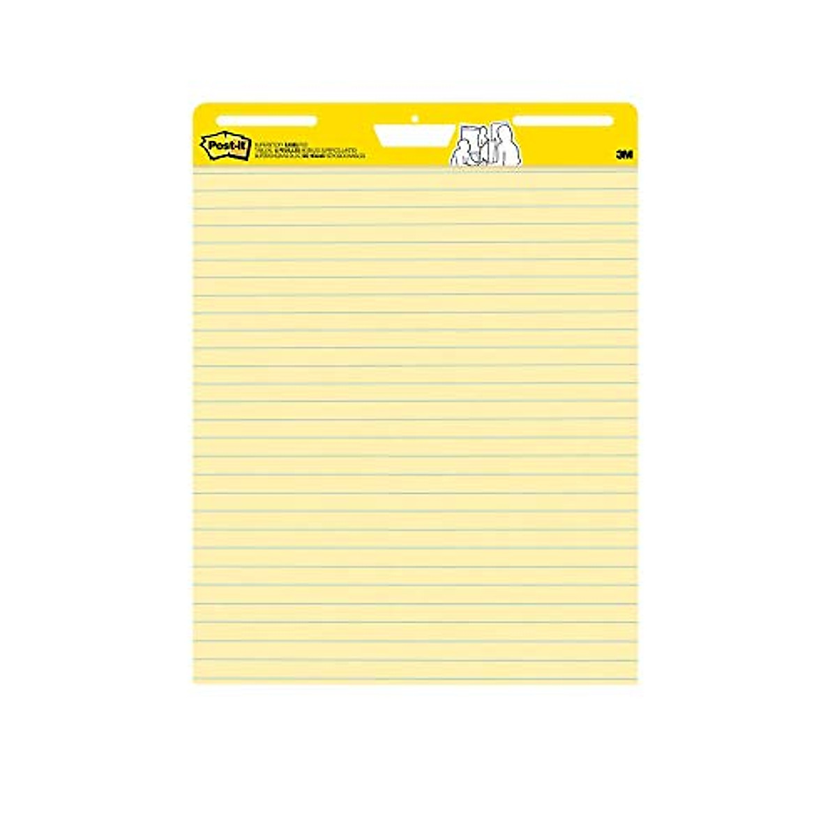 Post-it Super Sticky Easel Pad, 25 x 30 Inches, 30 Sheets/Pad, 1 Pad (561SS), Yellow Lined Premium Self Stick Flip Chart Paper, Super Sticking Power