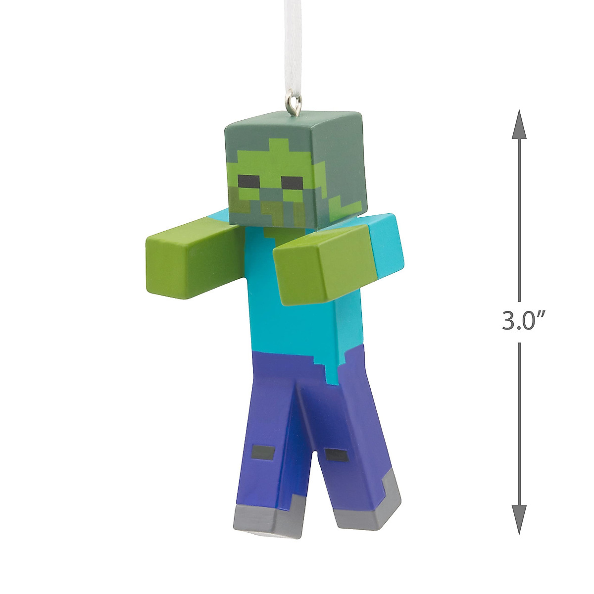 Hallmark Minecraft Zombie Christmas Ornament 1.48 x 3.05 x 1.29 inches