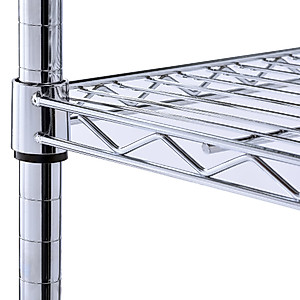 Muscle Rack 5 Tier Wire Chrome Shelving Unit 24" W x 14" D x 59" H