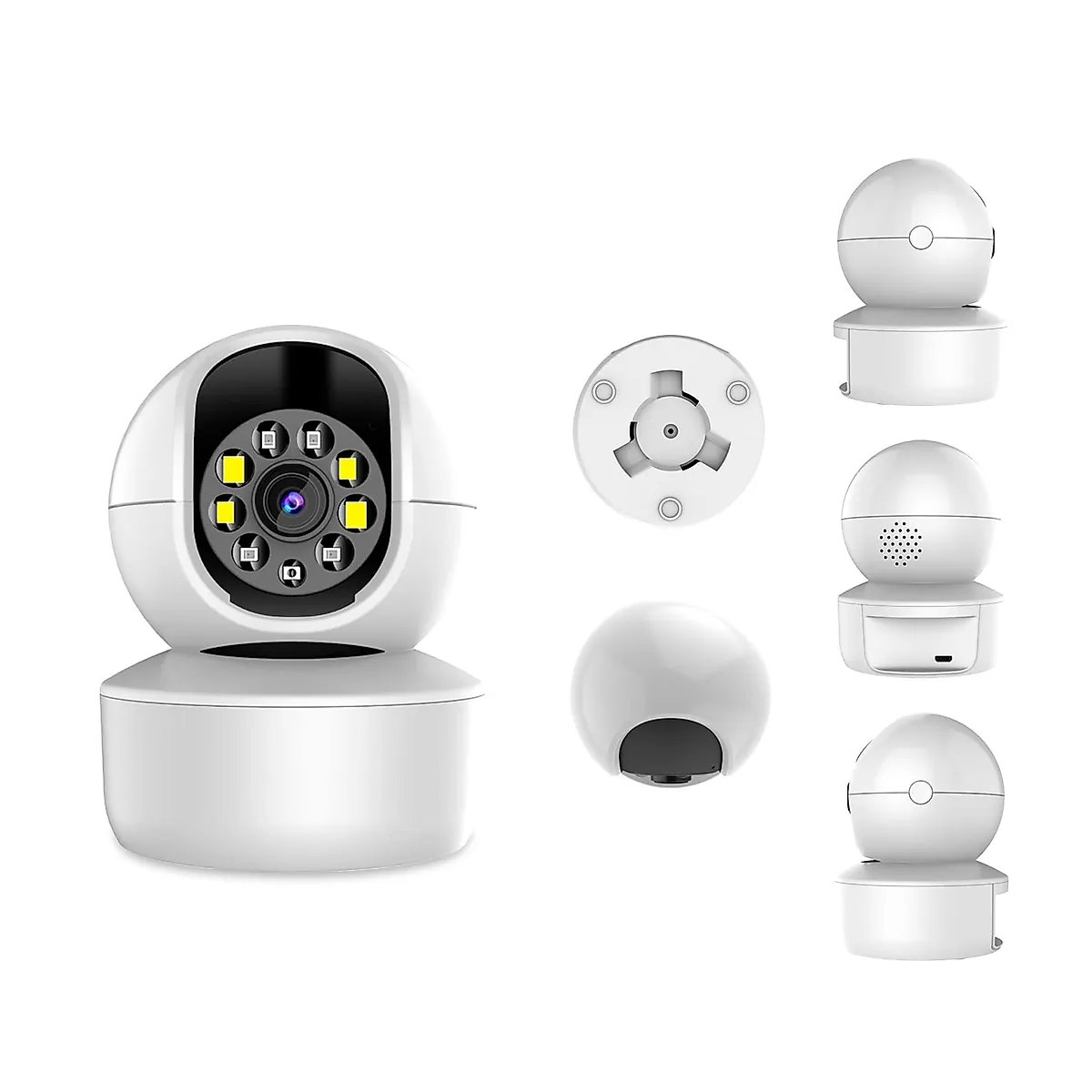 NSPREAD NPF21W Indoor Pan/Tilt Wireless Smart Security Camera, 1080p HD Camera,WiFi 2.4GHz,with Night Vision,WiFi Home Indoor Camera for Baby/Pet/Nanny, Cloud & MicroSD 128GB (Sold Separately)