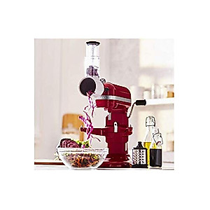 KitchenAid Food Meat Grinder Salad Vegetable Slicer Shredder Stand Mixer Attachment Set KSM2VSGA, Multicolor