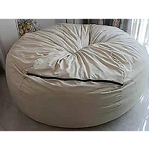 WUTTLE Bean Bag Inner Liner Cover(No Filler), 6 7ft Inner Liner for Bean Bag Chair Couch Cover Seat Lazy Sofa High Capacity Replacement Cover with Zipper (Size : D180H90CM)