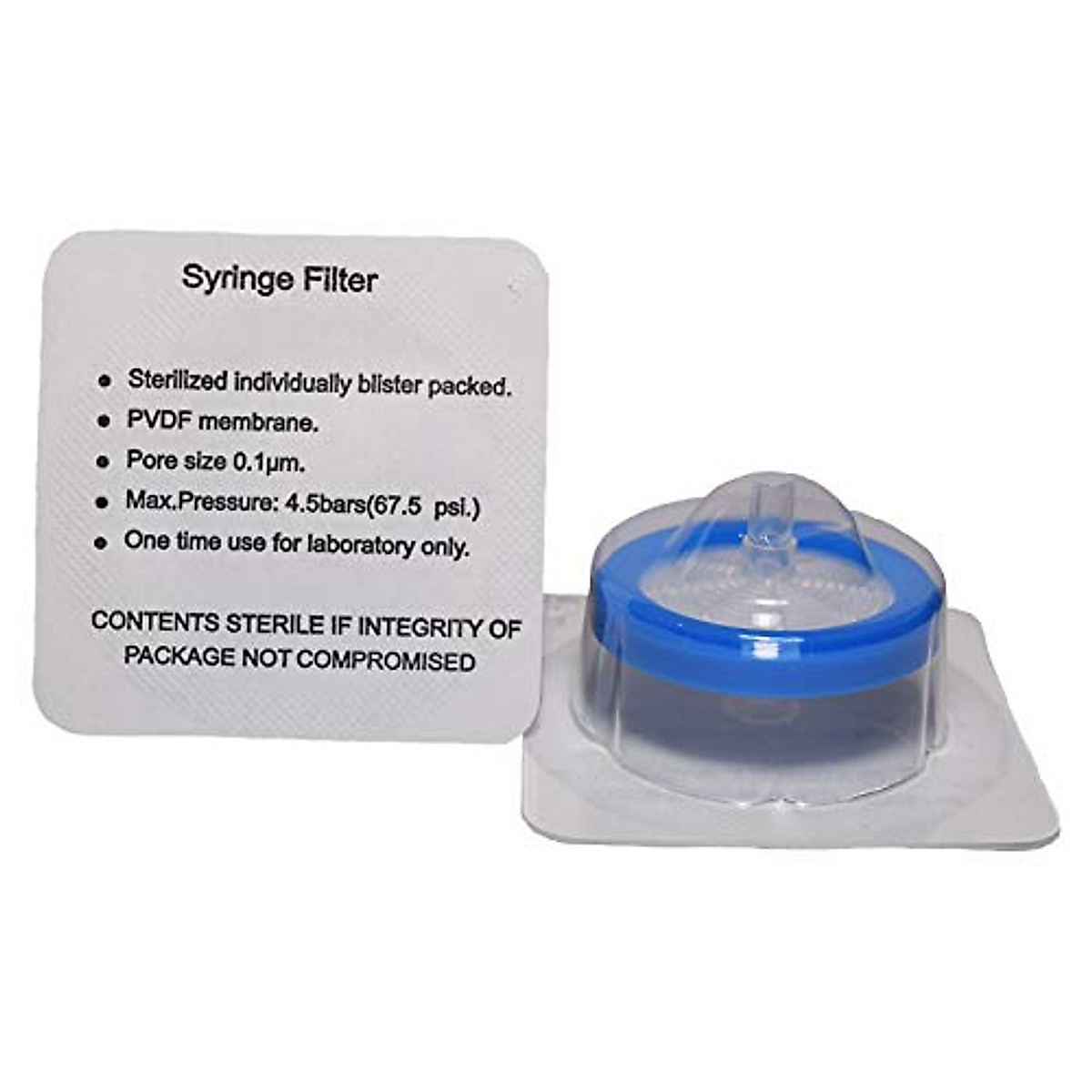 ADVANGENE Syringe Filter Sterile, PVDF 0.1μm 30mm Blue (30/PK)