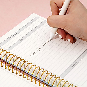 Meeting Notebook for Work with Action Items 120 Sheets Meeting Planner Organizer for Office Meeting Agenda Book Spiral Meeting Notes Notebook for Women Men, A5 Blue