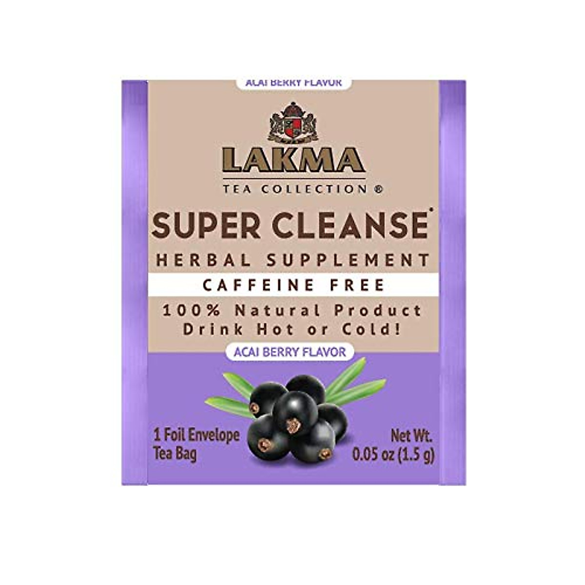 Lakma Super Cleanse Tea with Acai Berry - 25 Tea Bags