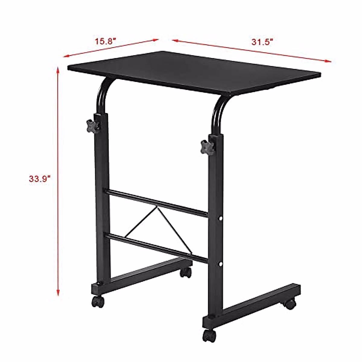 XBWEI Computer Desk Black Desktop Black Tube Rack Vertical Desk Adjustable Height Activity Desk Direct Selling Wholesale