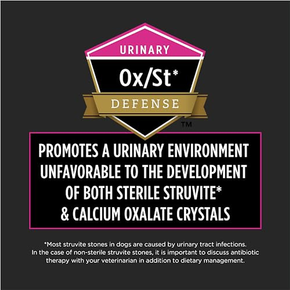 Purina Pro Plan Veterinary Diets UR Urinary Ox/St Canine Formula Dog Food Dry Kibble - 25 lb. Bag