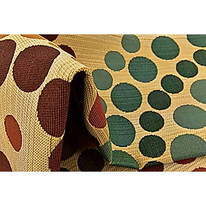 Unique Loom Modern Collection Geometric, Abstract, Circles, Colorful, Indoor and Outdoor Area Rug, 5 ft 3 in x 8 ft, Beige/Blue