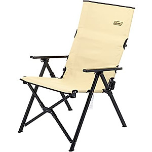 Coleman 2000032523 Ray Chair, Beige (Amazon Exclusive Color), 3 Levels of Reclining, Foldable, High Back
