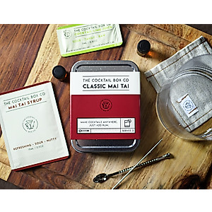 Cocktail Making Kit【6 Piece Gift Set】Old Fashioned Kit, Margarita, Mai Tai, Gin and Tonic, Moscow Mule, Champagne Cocktail Mixology Kit with Bitters for Cocktails | Travel Cocktail Kit, Mixology Gifts