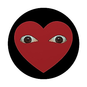 Weirdcore Aesthetic Weird Heart With Human Eyes Oddcore PopSockets Standard PopGrip