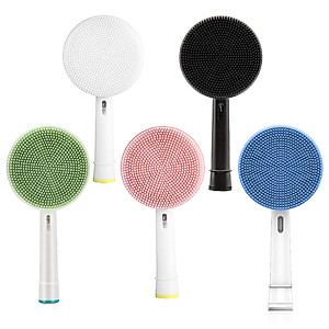 LEZHISNUG Replacement Brush Heads Compatible with Oral b, Facial Cleansing Brush fit for Electric Toothbrush, Face Brush fit for Precision Clean/7000/Pro 1000/9600/ 500/3000/8000 Toothbrush (Pink)