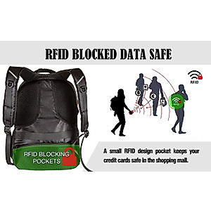 Five Star Travel Laptop Backpack, TSA Friendly Approved 17 Inch Large Business Travel Computer Backpack with USB charging cable & Headphone Hole, RFID protection